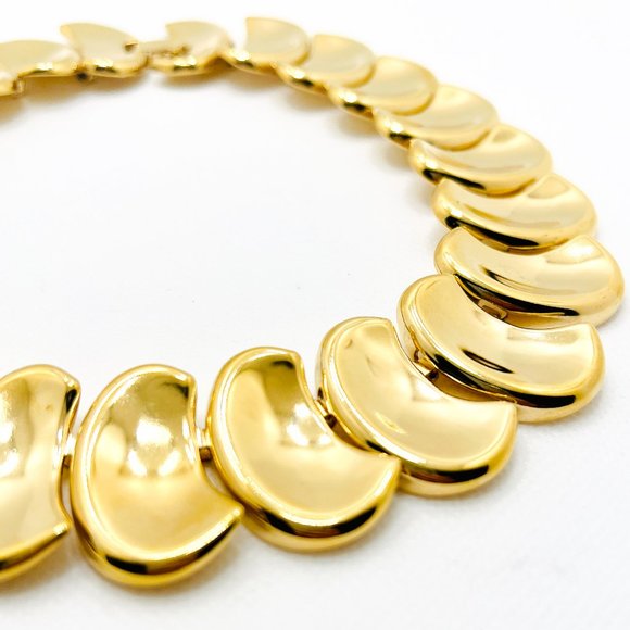 Napier | Jewelry | Vintage Napier Half Moon Disc Necklace | Poshmark